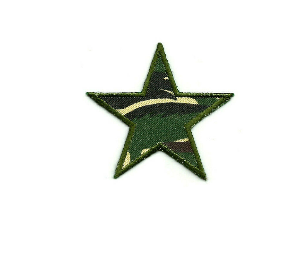 Military Inspired Camouflage Star - Support - Crafts - Iron On Patch | eBay