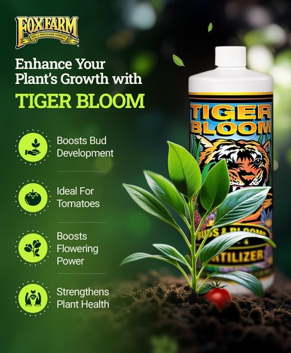 Fox Farm Tiger Bloom Liquid Fertilizer for Flowering and Fruiting 1 ...