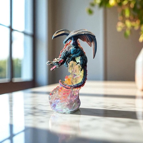 Light-Up LED Dragon Figurine on Crystal Base | Battery Operated Fantasy ...