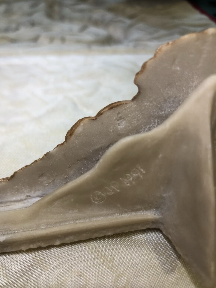 Vintage Delightful Carved Effect Art Nouveau Unicorn & Maiden Signed ...