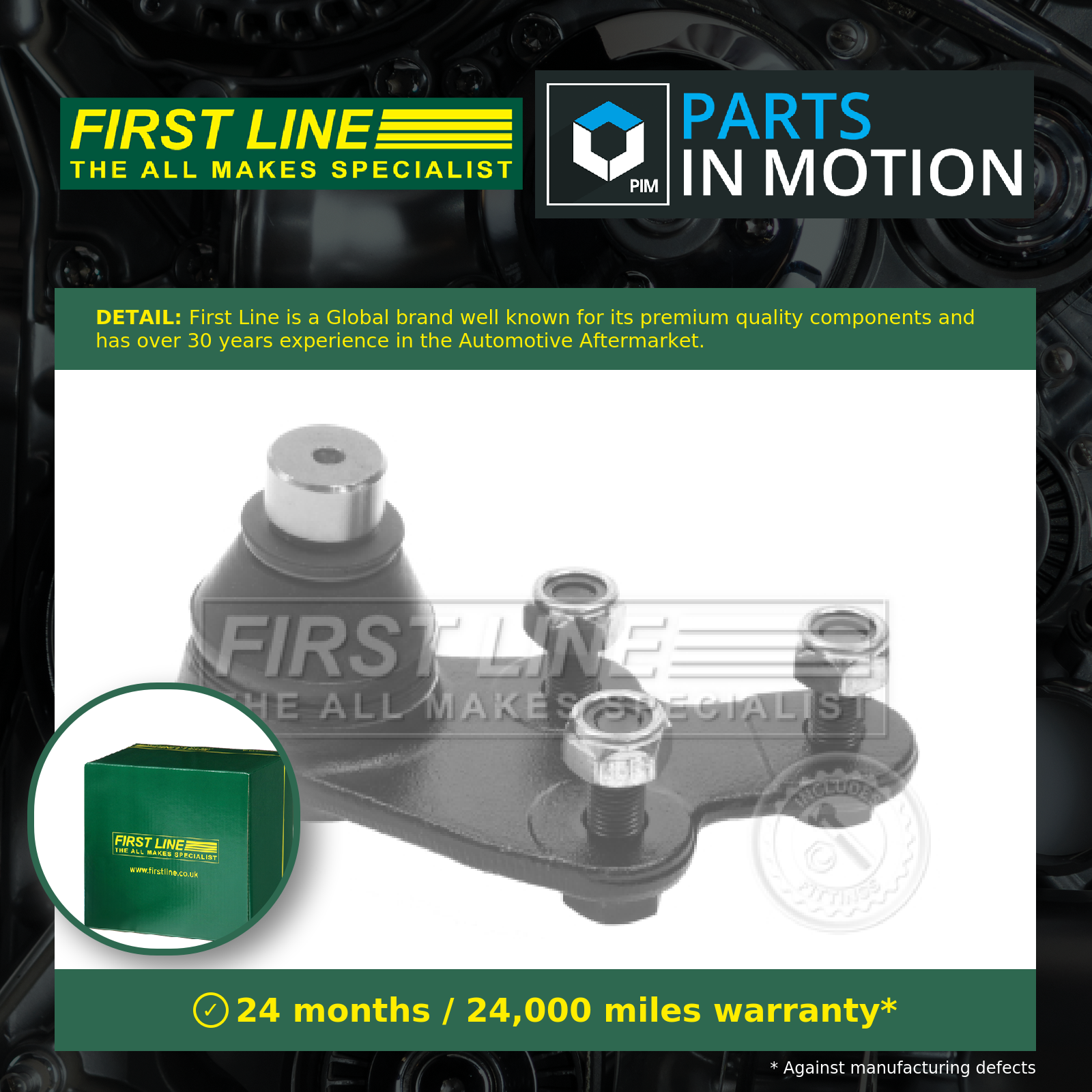 FIRST LINE FBJ5636 Ball Joint Front Left N/S Passenger Side Lower Fits ...
