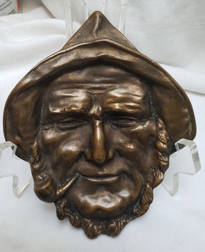 Dunhill Bronze Fisherman Pipe Rest Trinket Dish Wall Art 6 inch Tall ...