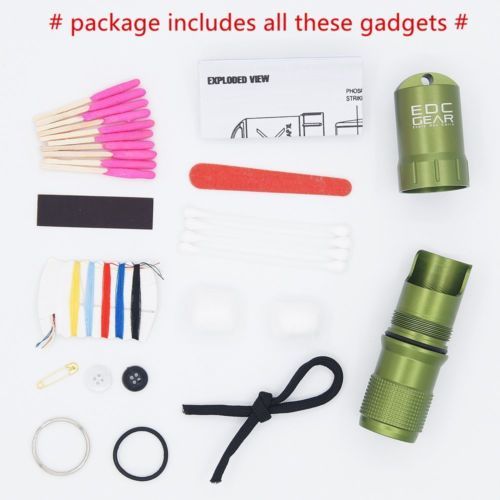 Waterproof CNC Keychain Aluminum EDC Survival Pill/Match Case Box ...