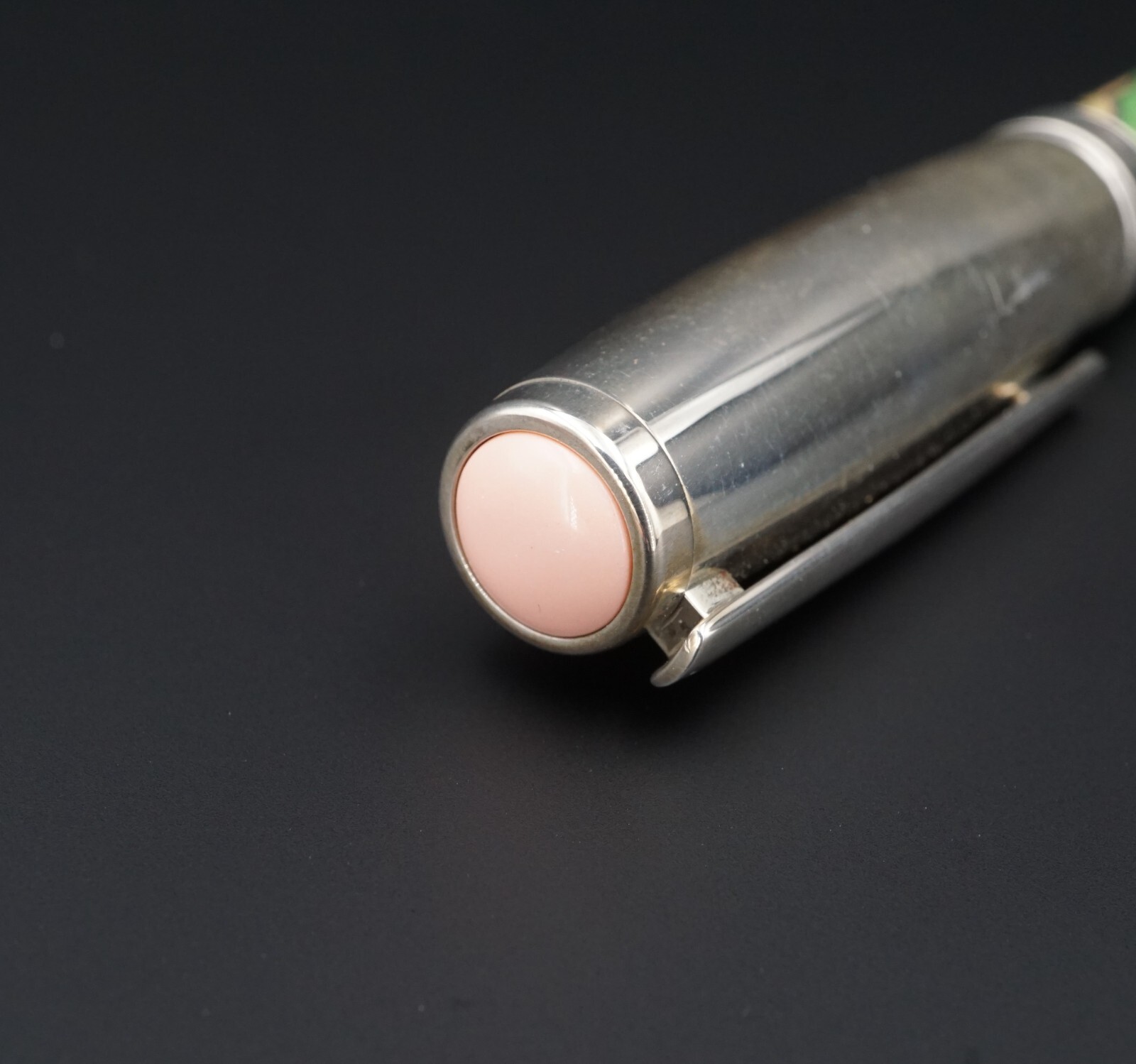 Chopard Sterling 18k Pink Coral Green Enamel Fountain Pen Limited ...