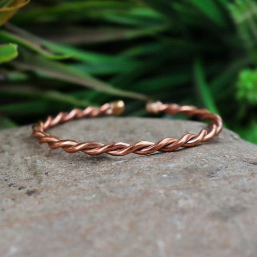 Pure Solid Copper Cuff Bracelet For Women and Men Arthritis Copper ...
