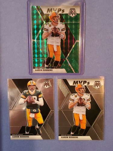 Aaron Rodgers 3 Card Lot 2020 Mosaic Green+ Base+MVPs | eBay