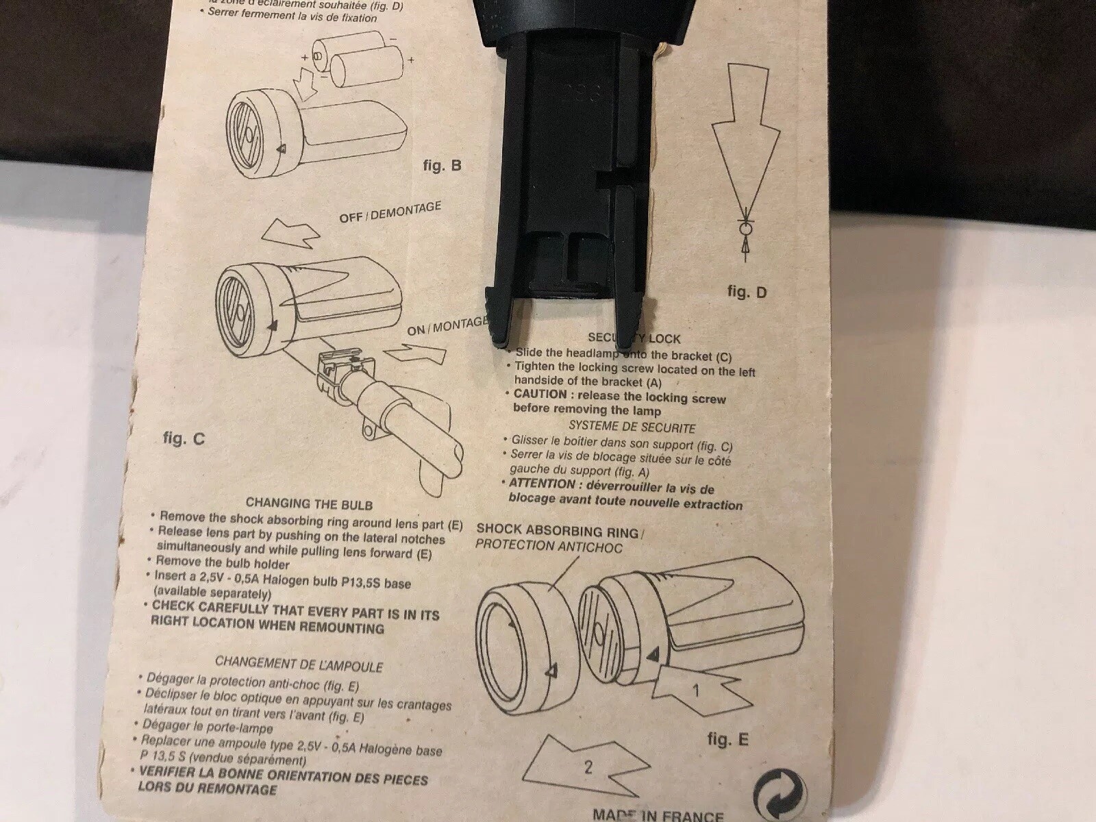 NOS Vintage Zefal XP Halogen Cycle Light Bicycle Headlight | eBay