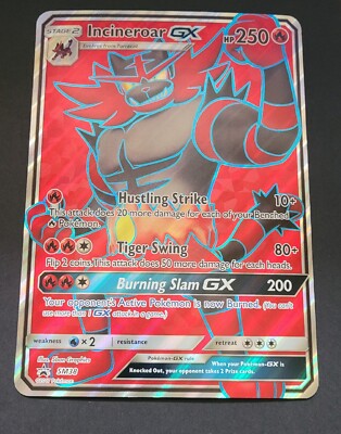 POKEMON PROMO CARD - JUMBO INCINEROAR GX SM38 20cm X 14cm!!! FULL ART ...