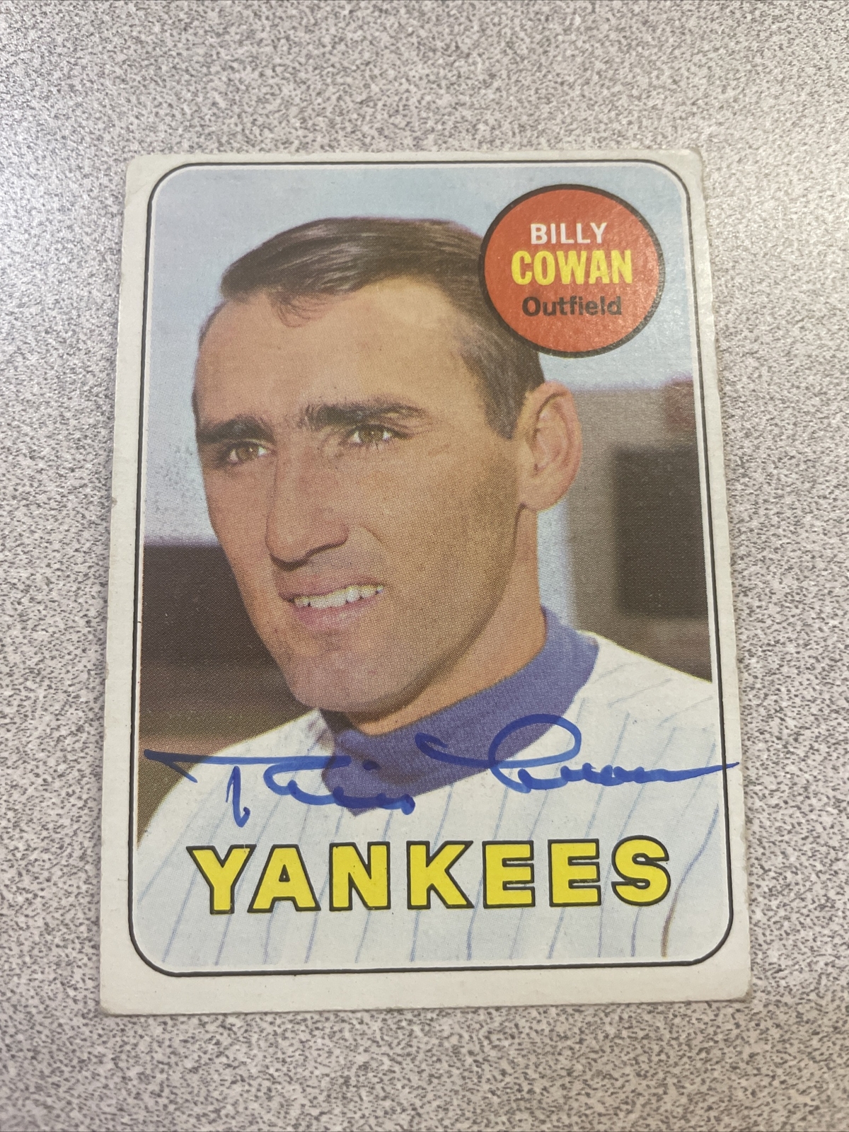 Billy Cowan Autographed 1968 Topps Card #643 New York Yankees A-281 | eBay