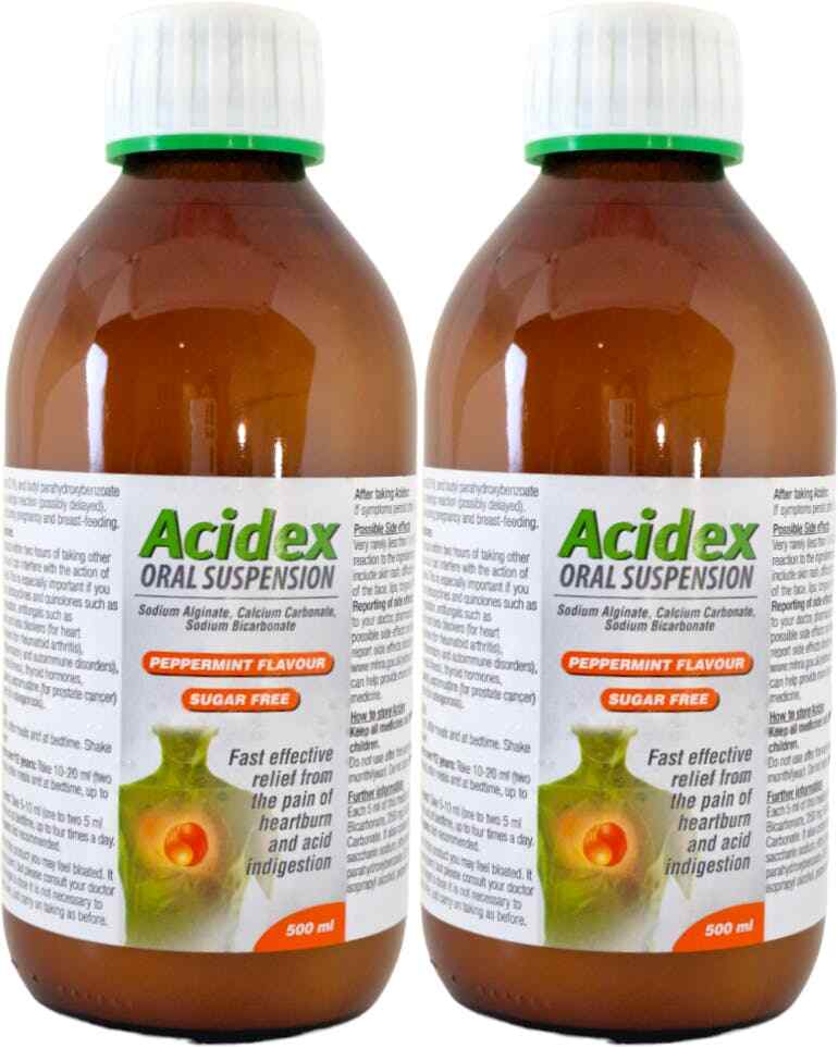 2 X Acidex Oral Suspension Peppermint 500ml MAX ONE PER ORDER | eBay