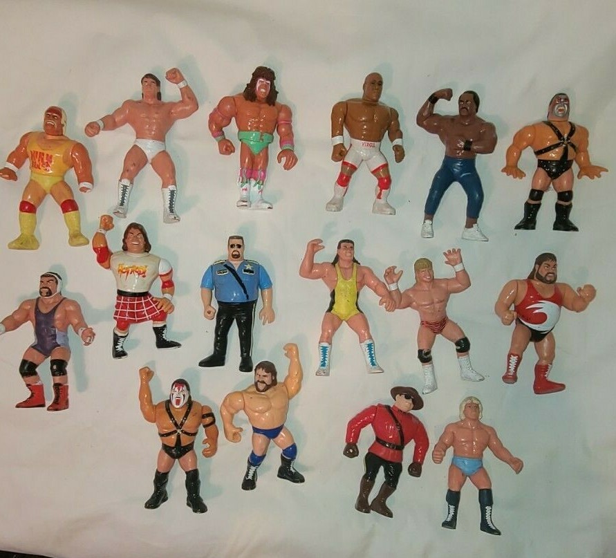 Lot of 16 Titan Sports Hasbro Galoob Wrestlers Wrestling Action Figures ...