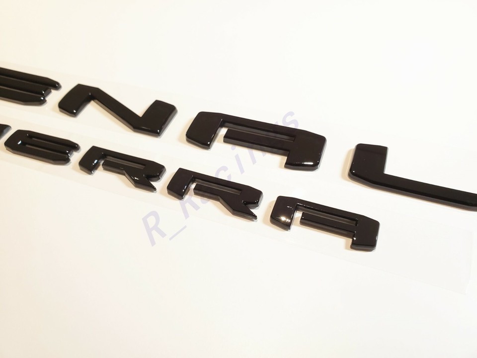 OVERLAY Gloss Black DENALI HD DENALI SIERRA Emblem 2020+ GMC Sierra ...