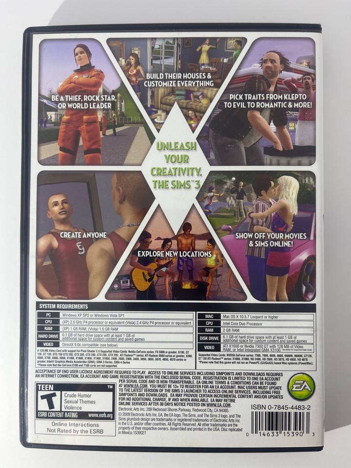 The Sims 3 (PC Game WIN/MAC DVD-ROM, 2013) Disc with Manual | eBay