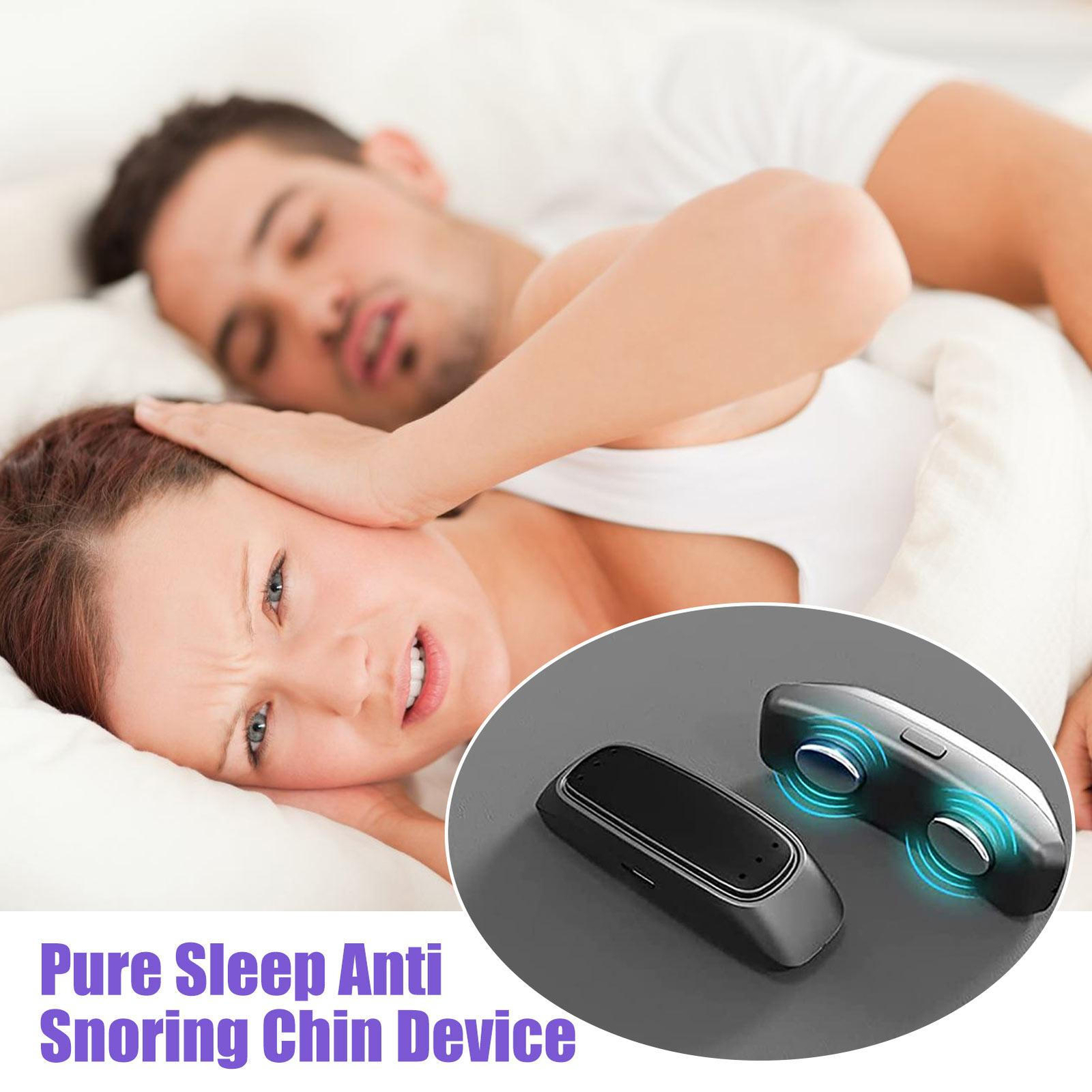 Anti Snore Chin Strap Anti Snoring Devices Portable Sleep Apnea Pure ...