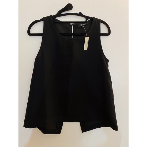 Madewell Black Shell tank with open split back, XXS | eBay