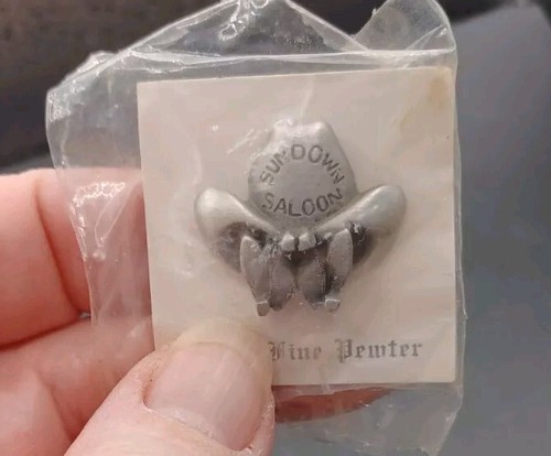 Vintage Sundown Saloon Madison Wisconsin Pewter Pin Pinback Sealed | eBay