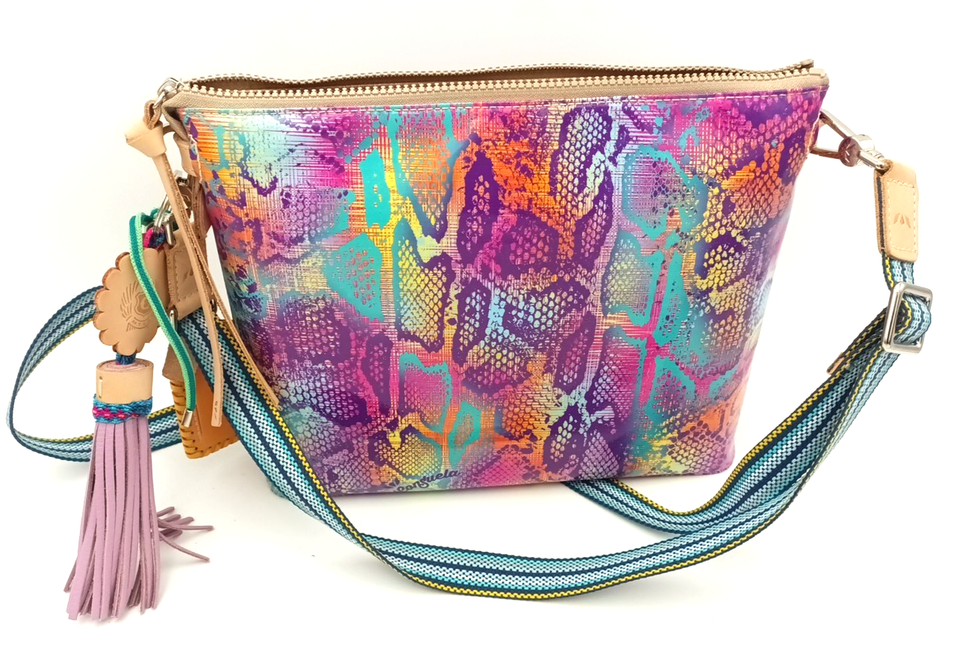 Consuela Steph Downtown Crossbody Purse w/ Luggage Tag & Jaguar Charm | eBay