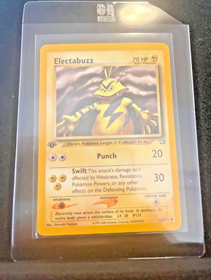 Pokémon TCG ELECTABUZZ Neo Genesis 33 Regular "1st Edition" Uncommon ...