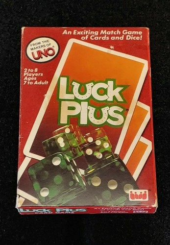 Luck Plus Vintage Card and Dice Game 1983 Makers of UNO Cards Complete ...
