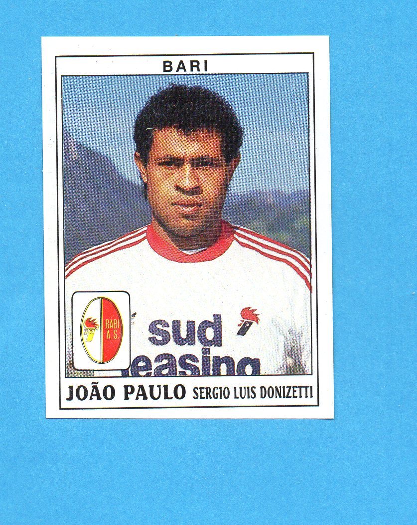 PANINI CALCIATORI 1989/90 -Figurina n.52- JOAO PAULO - BARI -Recuperata ...