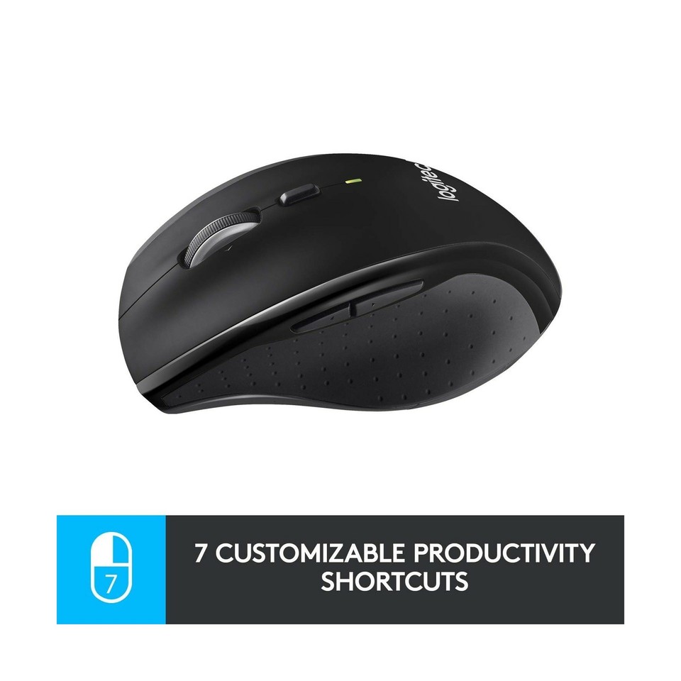 Logitech M705 Marathon Wireless Mouse, 2.4 GHz USB Unifying Receiver ...