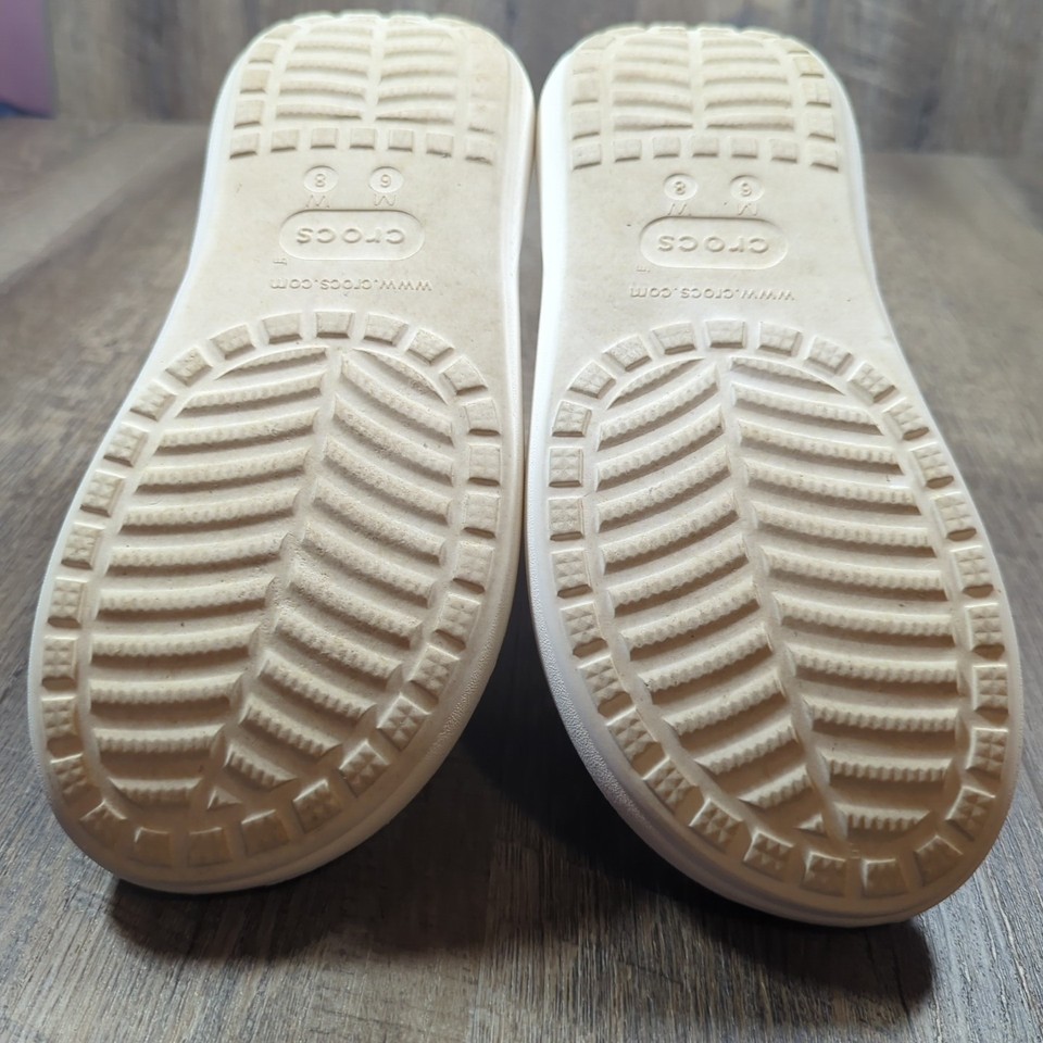 Crocs Classic Crush Butterfly Sandal Iconic Wedge Platform White Woman ...