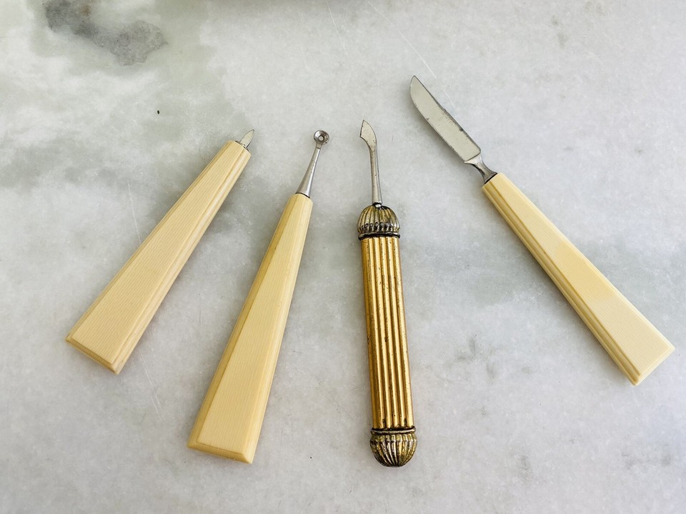 Antique Art Deco Celluloid 5 Piece Manicure Set | eBay