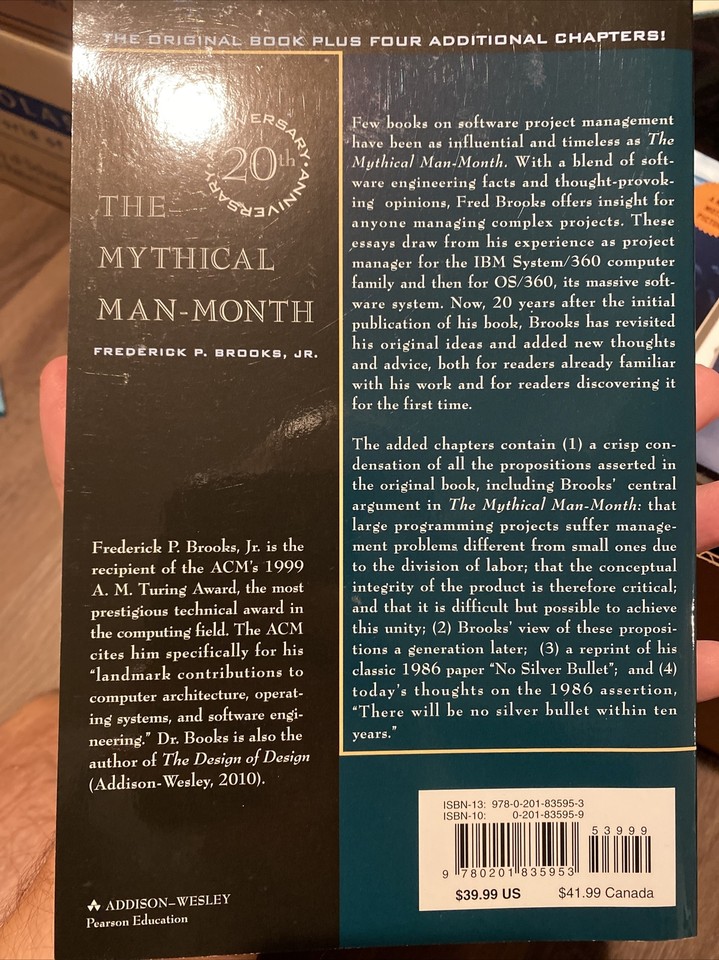 The Mythical Man-Month : Essays on Software Engineering - Anniversary ...