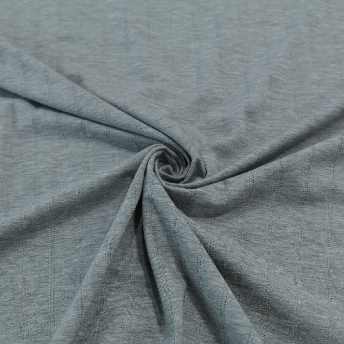 Leichter Stretch Stoff Jerseystoff Grau Meliert Baumwoll Meterware ...