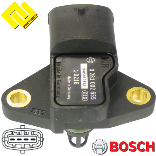 BOSCH 0281002655 ,0281002233 Intake manifold MAP Pressure Sensor MAN ...