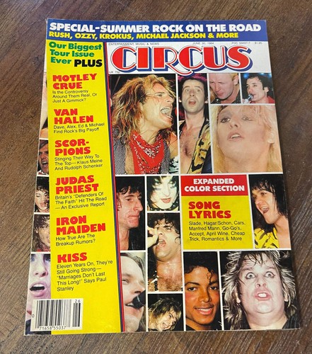 Circus Magazine June 1984 Motley Crue, Van Halen, Iron Maiden, KISS ...