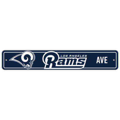 New NFL Los Angeles Rams Home Decor AVE Street Sign 24" x 4" Styrene ...