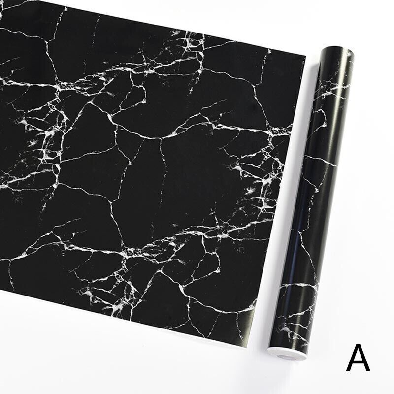 10M Marble Wall Sticker Decor Roll Wallpaper Self Adhesive Contact ...