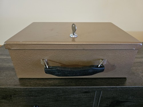 Vintage Rockaway Steel Fire Resistant Secure Lock Box With Working Key ...