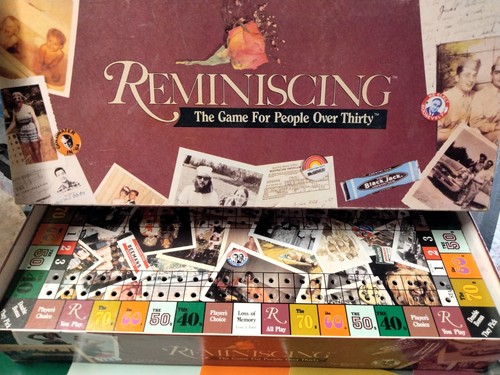 Vtg Reminiscing board game family people over 30 1940s 50s 60s 70s 1989 ...