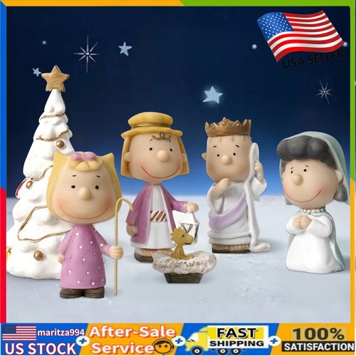 🔥Lenox Peanuts Nativity Christmas Pageant Set Snoopy Charlie Brown ...