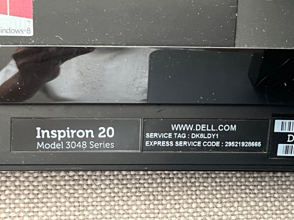 Dell Inspiron 20 3048 AIO Intel Pentium G3220T 2.7GHz 4GB RAM 1TB HDD ...