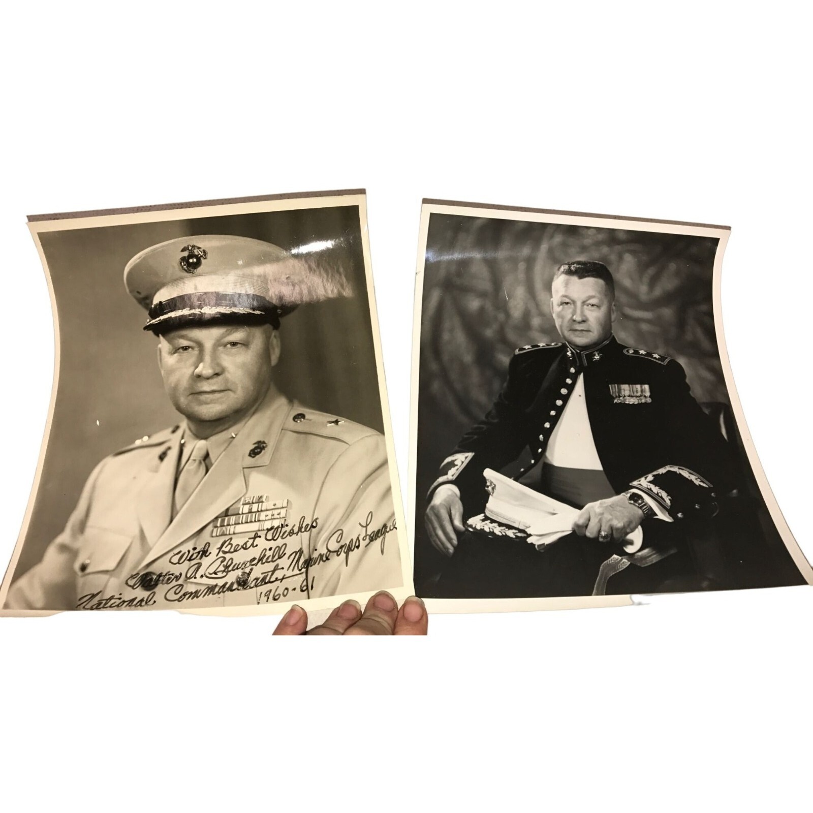 Pair of photos - one Signed Photo - Major General Walter Churchill ...