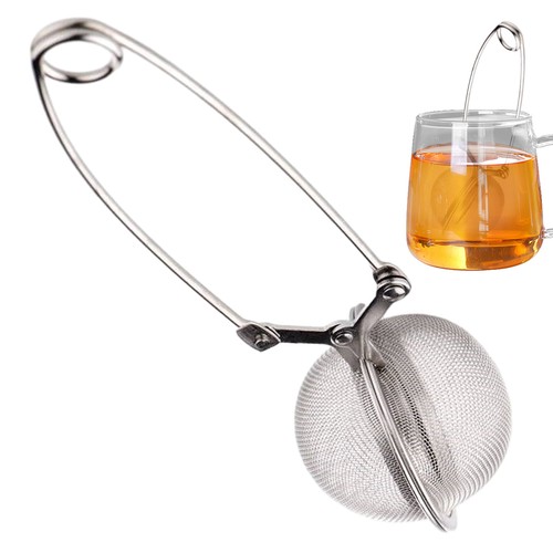 Tea Ball Strainer for Loose Leaf Tea Long Handled Mesh Snap Ball Tea ...