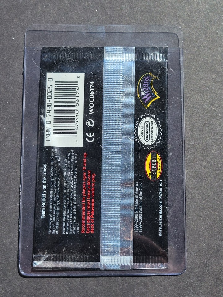 Pokemon 1ST EDITION TEAM ROCKET SET BOOSTER PACK WRAPPER NO CARDS ...