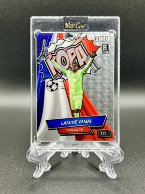 🔥 Lamine Yamal Wild Card Black Label 1/1 PLATINUM Silver Vinyl KOPA ...