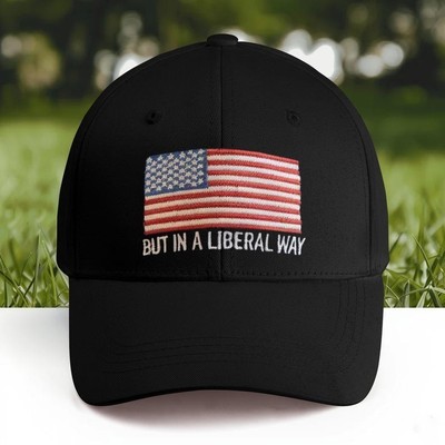Embroidered But In a Liberal Way Hat, Embroidered American Flag Cap Dad ...