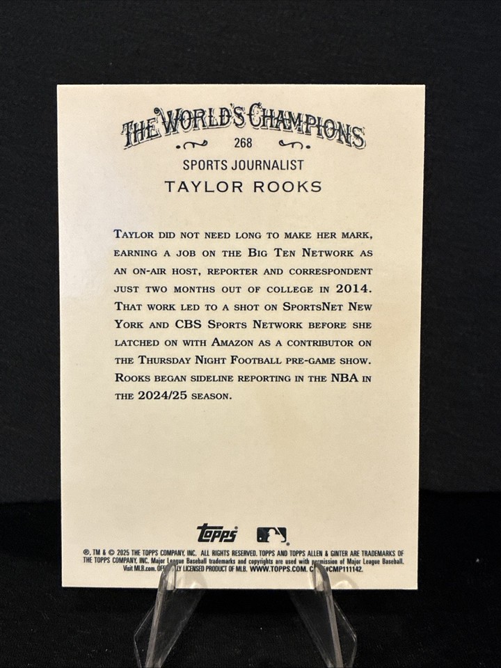 2025 Topps Allen And Ginter Chrome-Taylor Rooks #268 | eBay