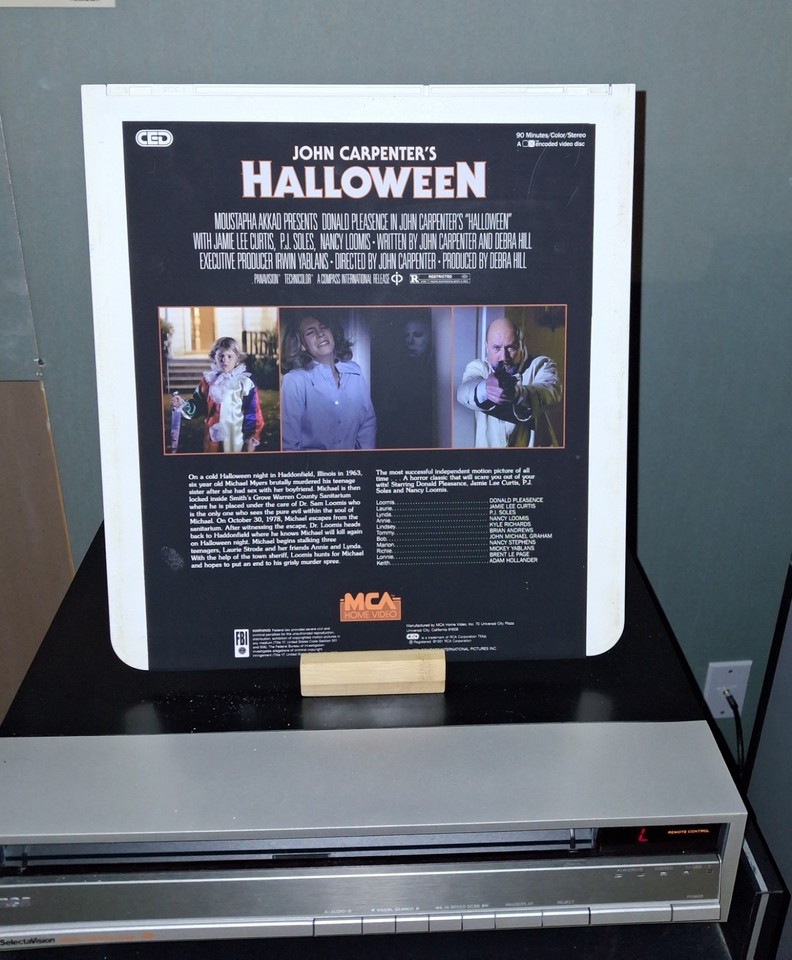 Halloween CED, Videodisc, RCA. Original Wall Art NO DISC! | eBay