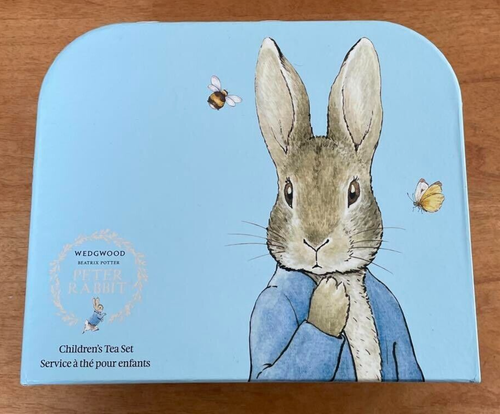WEDGWOOD Peter Rabbit Children’s Tea Set Beatrix Potter Box with handle ...