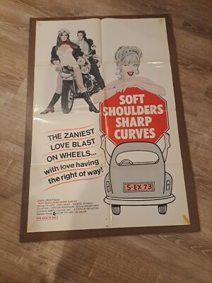 SOFT SHOULDERS SHARP CURVES original movie poster Sexplotation 27x41 ...