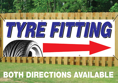 TYRE FITTING DIRECTION ARROW BANNER OUTDOOR SIGN TYRE SALE waterproof ...