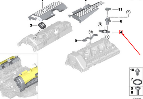 OEM BMW 5 E60 CYLINDER HEAD COVER SEALING 11127518420 GENUINE | eBay