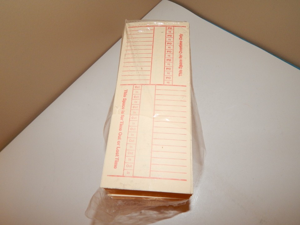 445 Ct Time Cards Punch Employee Payroll Amano clock 2 Sided Adams ...