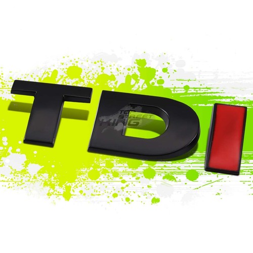 Black & Red "TDI"Letter Logo Trim Badge Metal Emblem Decal Auto ...